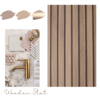 Wooden Slat Panel Wallpaper Natural Modern | Wallpapershop.co.uk