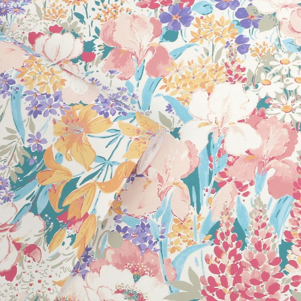 Laura Ashley Everingham Meadow Wallpaper Multi | Wallpaper Shop