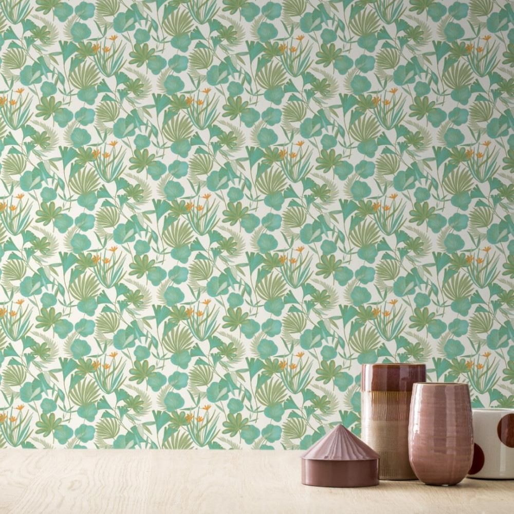 Rasch Botanical Leaf Print Wallpaper | Wallpaper Shop