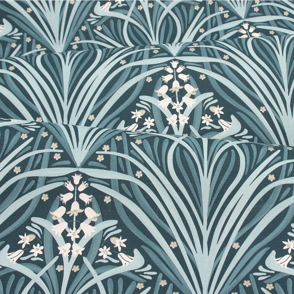 Lily Of The Valley Wallpaper Teal | Wallpaper Shop