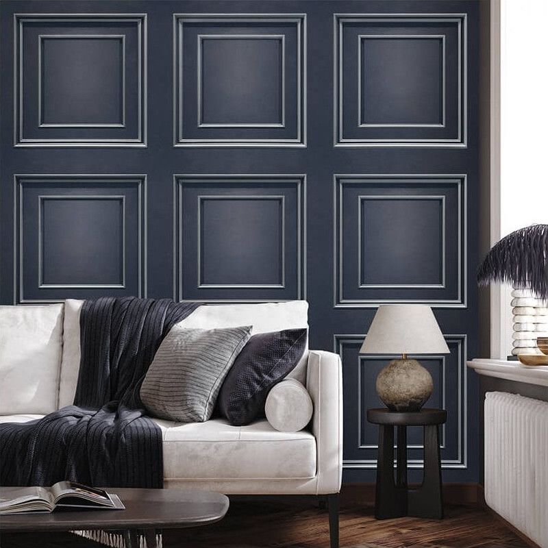 Amara Wood Panel Italian Thick Vinyl Wallpaper | Wallpapershop.co.uk