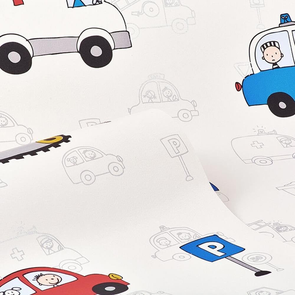 Debona Kids Cars Police Fire Engine Wallpaper | Wallpaper Shop