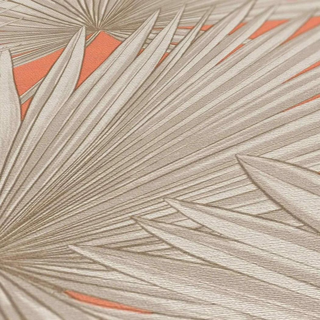 AS Creation Coral Palm Textured Wallpaper Beige | Wallpaper Shop