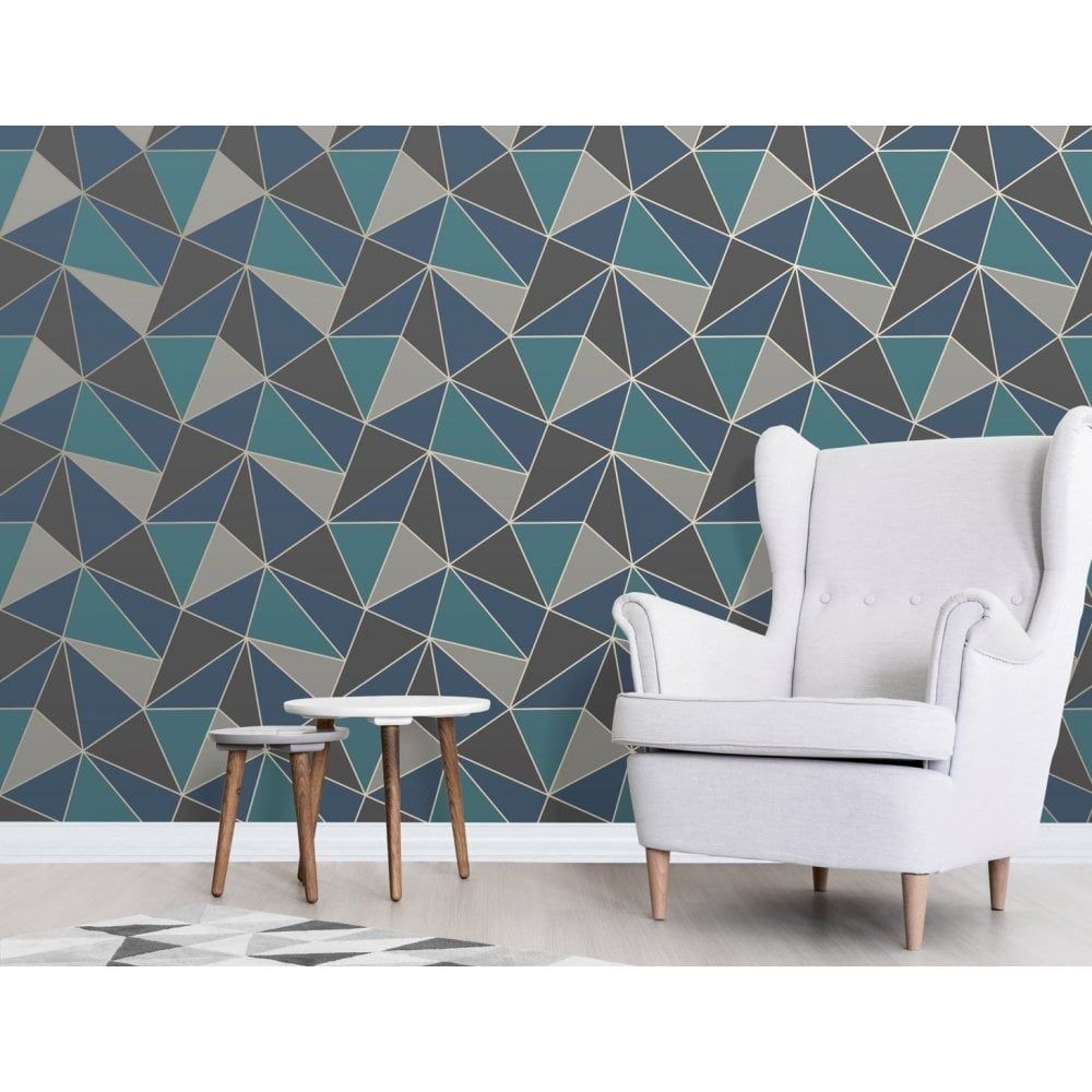 Fine Decor Apex Geometric Triangle Wallpaper | FREE UK DELIVERY