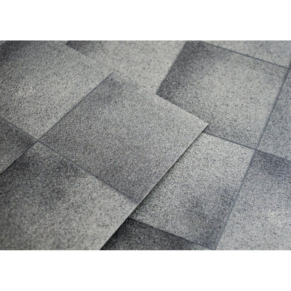 YöL Balmoral Tile Effect Vinyl Tiles Grey | Wallpaper Shop