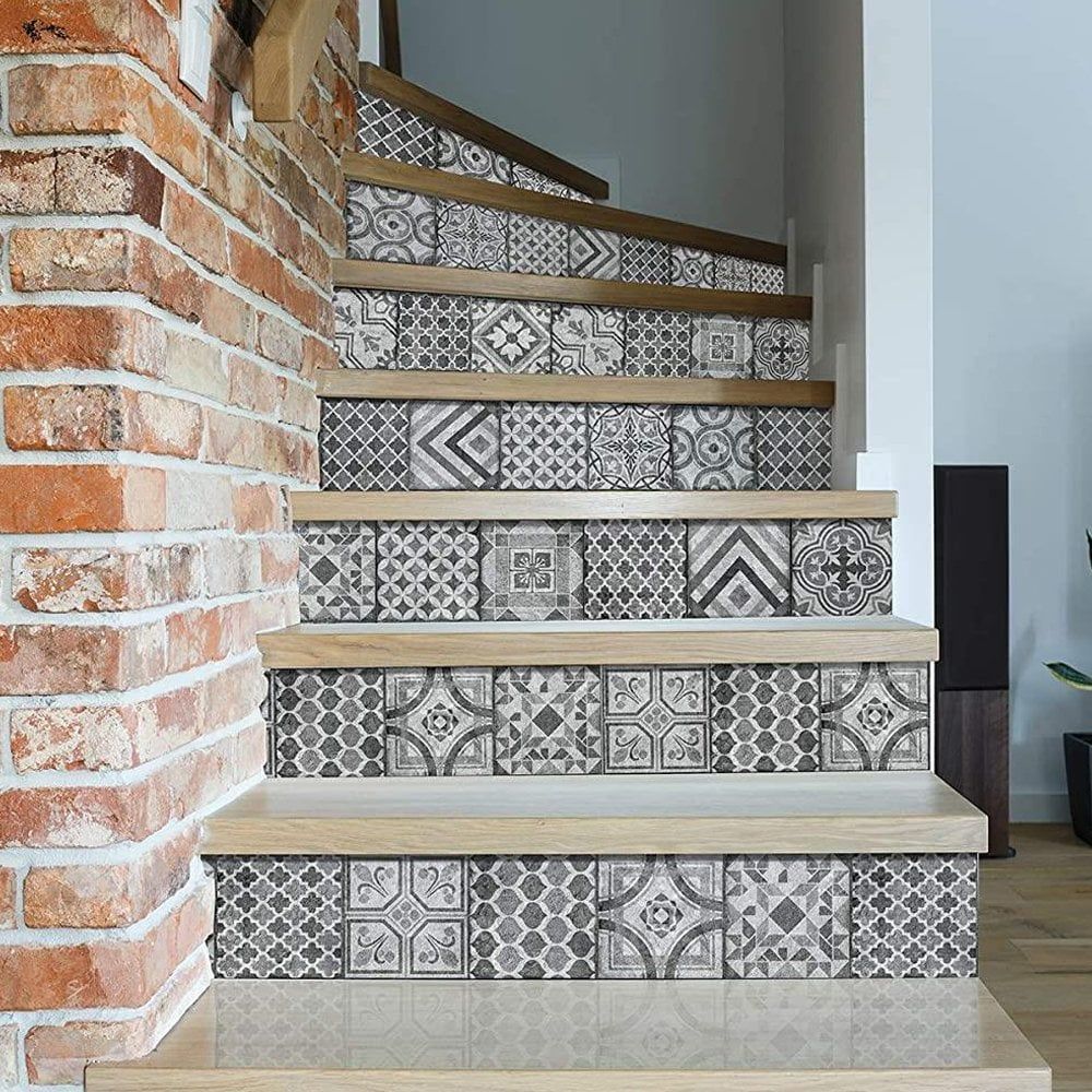 D-C-Fix Sticky Back Plastic Vinyl Grey Tile Effect | Wallpaper Shop