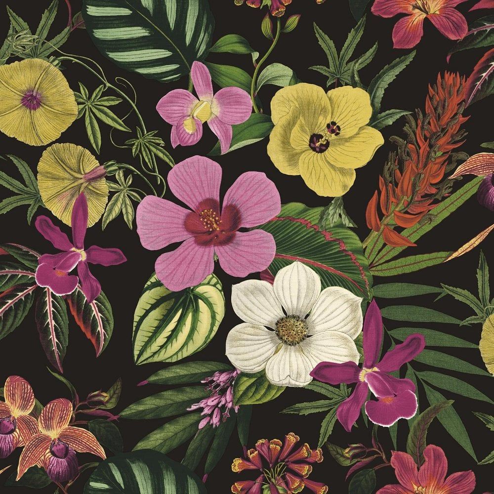 Maya Floral Print Wallpaper | Wallpaper Shop | All Colours