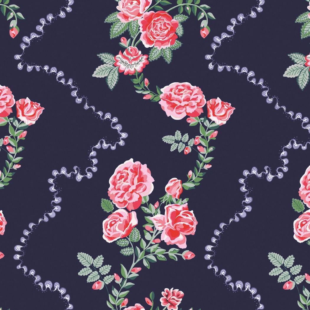 Cath Kidston Rose Flutter Wallpaper | Wallpaper Shop