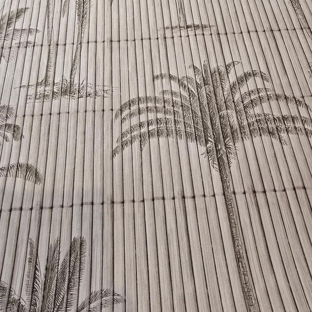 Muriva Makisu Palm Tree Wallpaper Natural | Wallpaper Shop