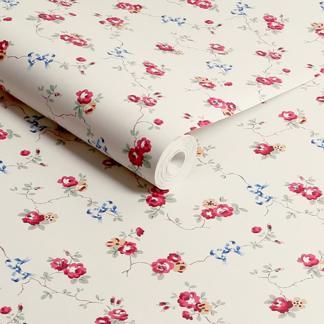 Cath Kidston Rose & Bows Wallpaper | Wallpaper Shop