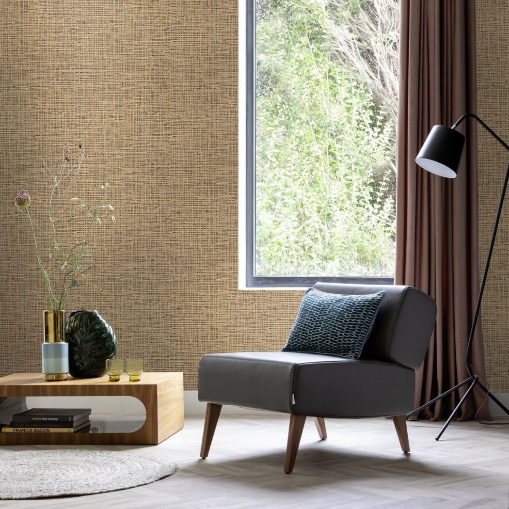 Rasch Rattan Webbing Wallpaper Brown | Wallpaper Shop