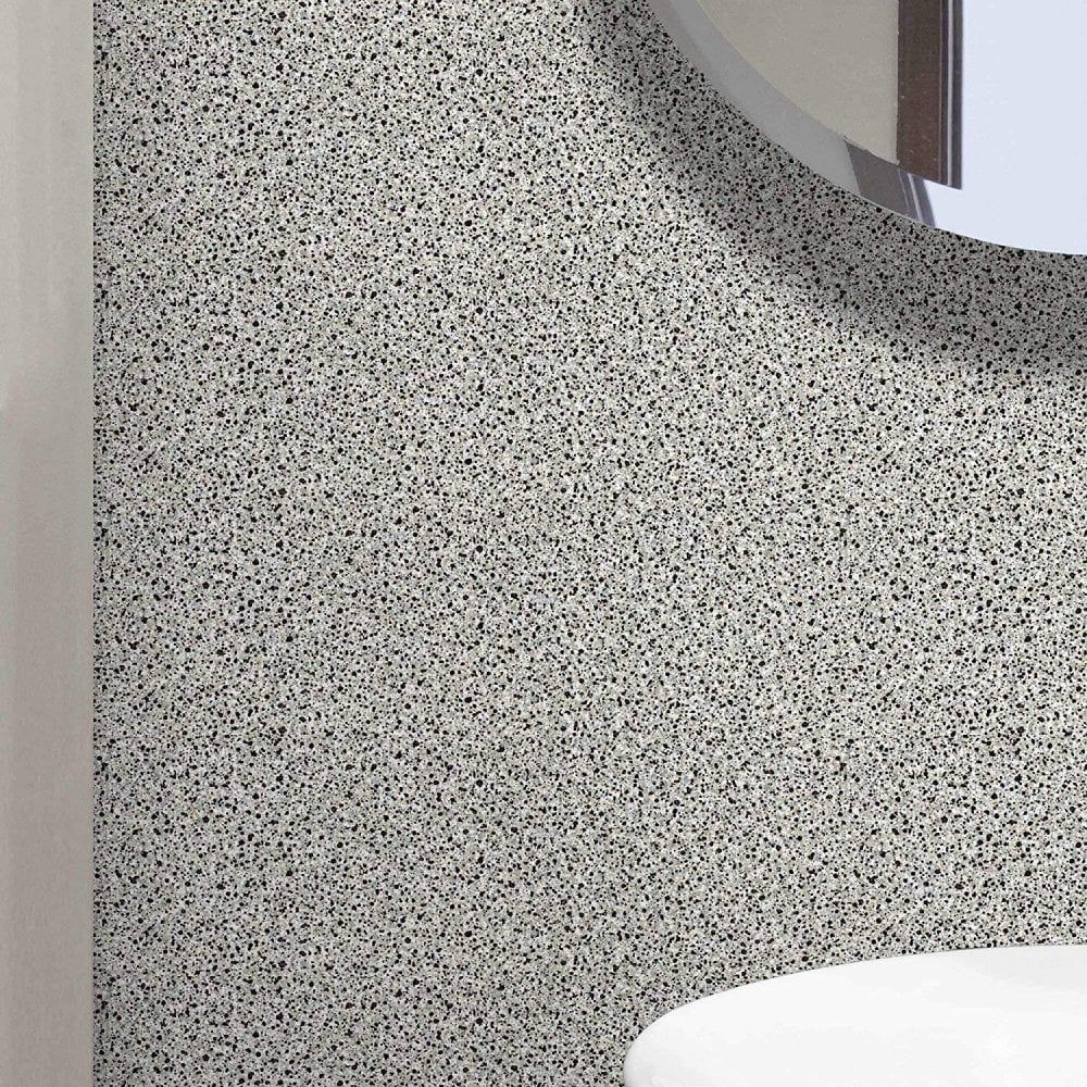 Fablon Sticky Back Plastic Modena Granite Black Grey Self Adhesive PVC