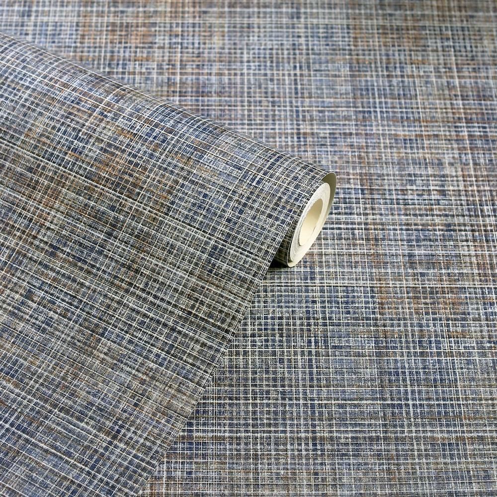 Arthouse Country Tweed Wallpaper Navy | Wallpaper Shop