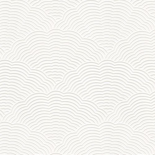 Belgravia Decor Richie Paintable Fan Artex Wallpaper White | Wallpaper Shop