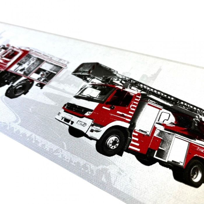 Boys Fire Engine Wallpaper Border Red Grey | Wallpaper Shop