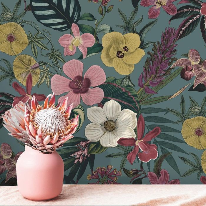 Maya Floral Print Wallpaper | Wallpaper Shop | All Colours