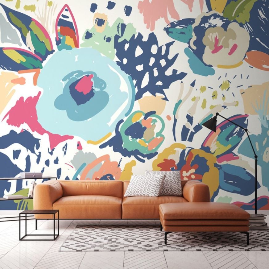 Navy Paper Origin Murals Murals Exclusive Wallpapers | Wallpaper Shop
